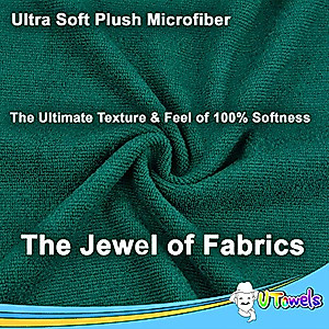 Cleaning Washcloth Towels - Large 27" x 16" Microfiber Rags - Highly Absorbent, Lint Free Streak Free for House, Kitchen, Car, Window Detailing Reusable Shop Towels (6-Pack, Forest Green)