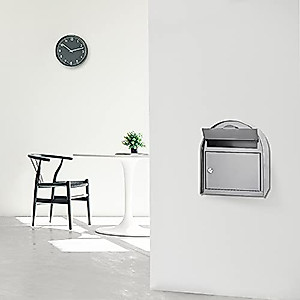 Barska Wall Mount Multi-Purpose Locking Mail Suggestion Drop Box with Key Lock for Home Office Classroom