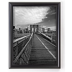Displays2go Wall Mount Poster Frame and Hooks for Portrait or Landscape Graphics, 18 by 24-Inch, Black