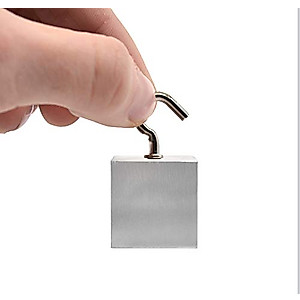 Density Cube with Hook, Aluminum (Al) - Element Stamp - 0.8 Inch (20mm) Sides - for Density Investigation, Specific Gravity & Specific Heat Activities - Eisco Labs