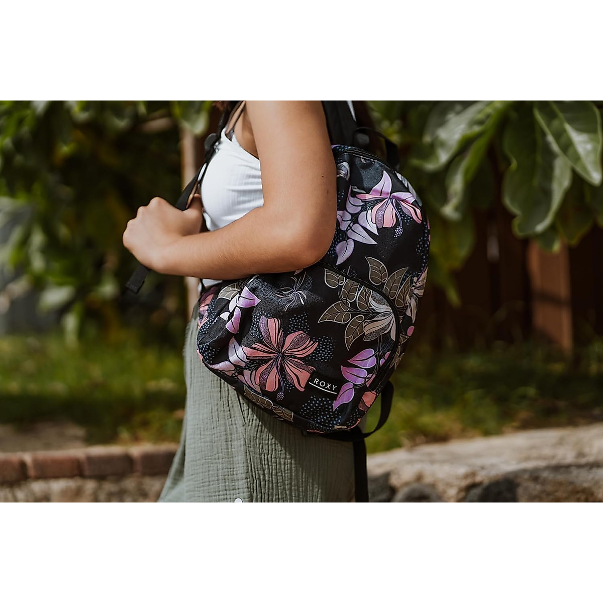 Roxy Women's Always Core Canvas Backpack, Toasted Nut Bico Stripe, 1SZ