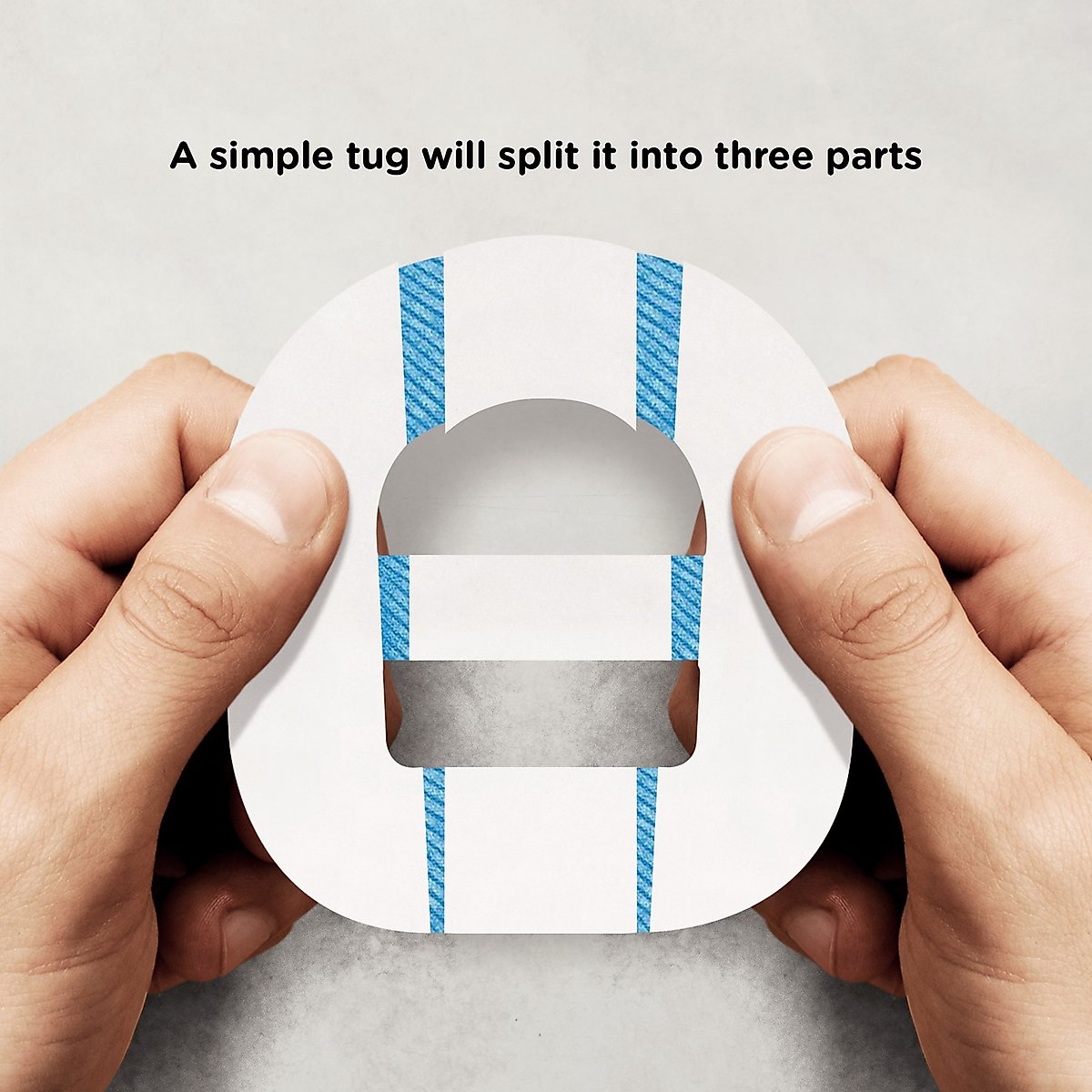 SIMPATCH – Omnipod Adhesive Patch with Strap (25-Pack) – Waterproof Adhesive, CGM Tape (Blue)
