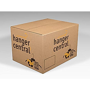 Hanger Central Recycled Heavy Duty Plastic Bottoms Hangers with Ridged Pinch Clips Pants Hangers, 8/10/12/14 Inch, Black, 100 Pack (8")