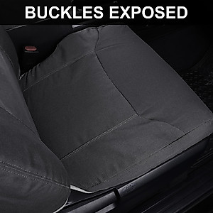 Truckiipa Tacoma Seat Covers Full Set Custom Fit for 2016-2023 Tacoma Double/Crew Cab SR SR5 TRD Sport TRD Off-Road TRD Pro Limited,Canvas Truck Carseat Seat Protectors(Full Set, Black)