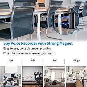 32GB Digital Voice Recorder, Magnetic Mini Voice Activated Recorder, 15Days Long Battery Life, Suitable for HD Recording Meetings Interviews Classes Lectures