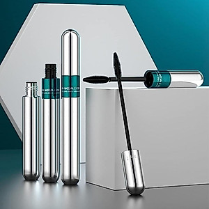 2in1 4D Waterproof Mascara Long-5x Longer Formula for Fuller Lashes - Intense Black Mascara for Thick and Full Lashes