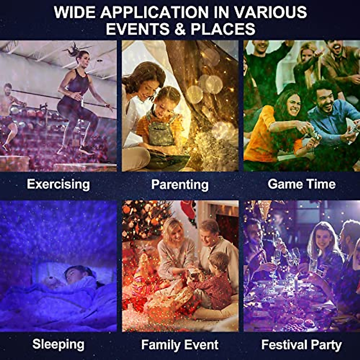 Oxycute Galaxy Projector, RGB Star Projector Working with Alexa & Google Assistant, LED Galaxy Light with Bluetooth Music Speaker, Timer, Voice Control Collage Dorm Decoration Lamp for Bedroom