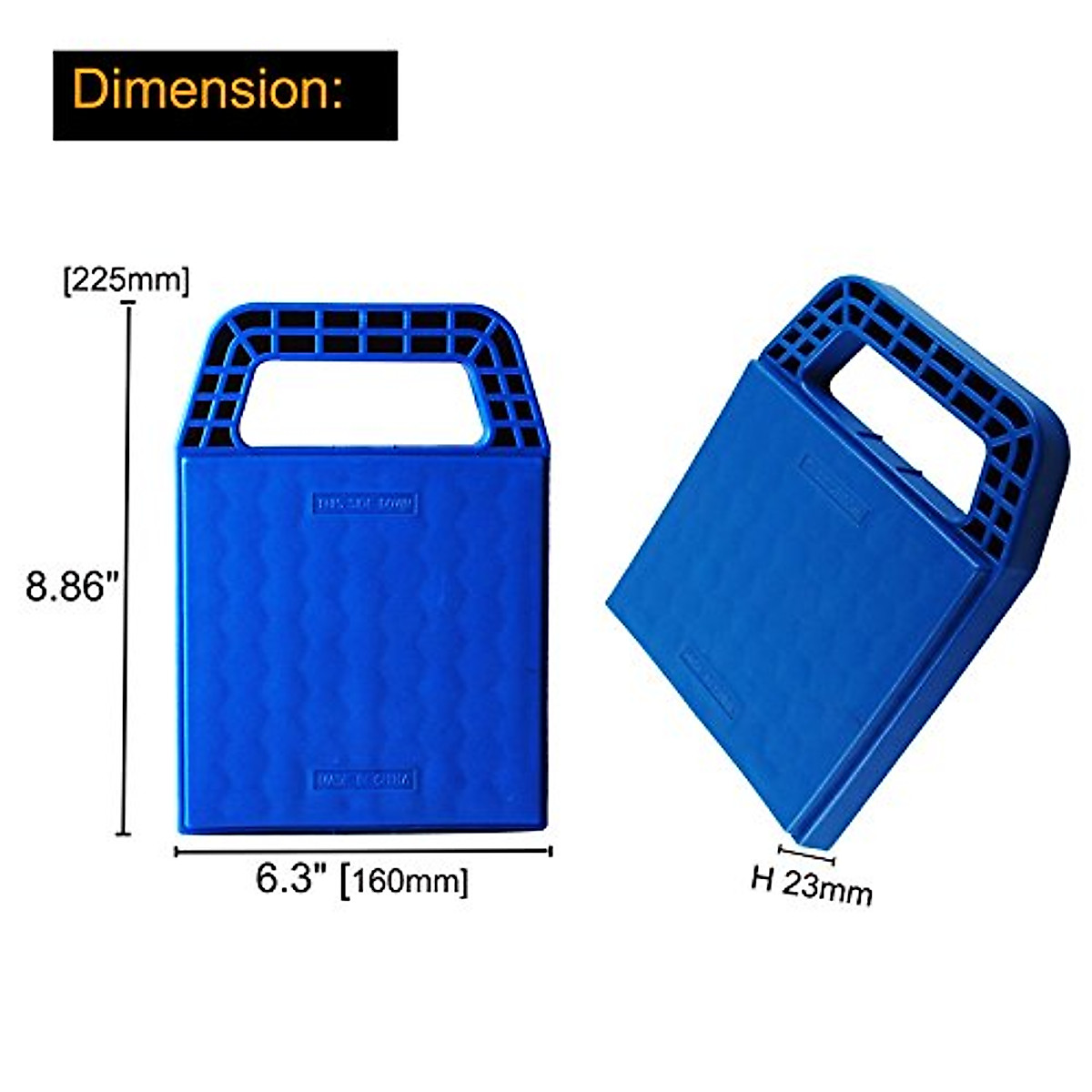 Wadoy Camper RV Stabilizer Jack Pad Leveling Blocks for Trailer Vehicle Auto Car Wheel (4 Pack)