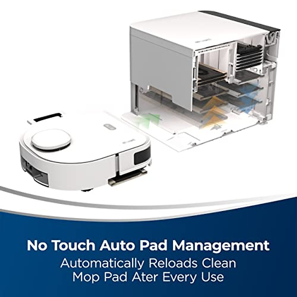 BISSELL ReadyClean Wet/Dry Mopping Hard Floor Robot, Auto-Pad Change Technology, LiDAR Advanced Home Mapping, WiFi- App Connection,Smart Docking,3571