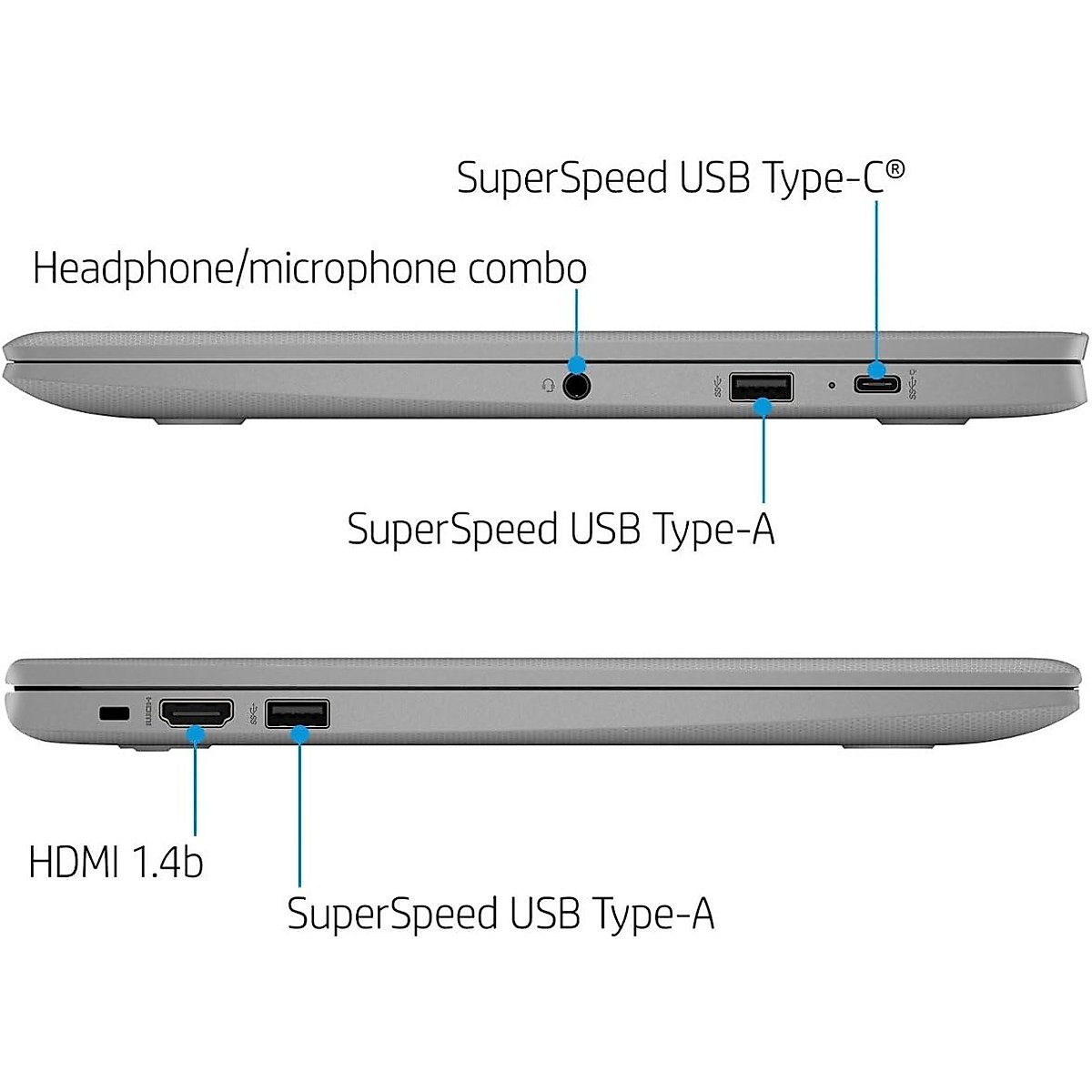 HP 2023 Newest Chromebook Laptop, 14 Inch Display, Intel Celeron N4120 Processor, 4GB RAM, 128GB Storage (64GB eMMC+64GB MSD Card), Intel UHD Graphics 600, WiFi, Bluetooth, Chrome OS, Modern Gray