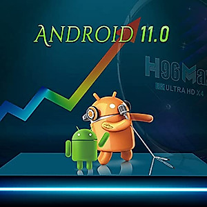 H96 Max X4 Android 11.0 TV Box Amlogic S905X4 Android TV Box 4GB RAM 32GB ROM, Dual-WiFi 2.4GHz/5GHz BT Quad Core 64 Bits 3D/8K Full HD/H.265/USB3.0 Android Box