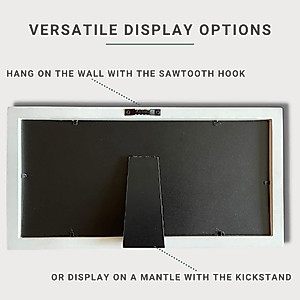 BabySquad Trimester Ultrasound and Sonogram Progression Photo Frame, EXTRA LARGE SIZE, Shatter Resistant Tempered Glass,16.5 x 6.5 INCHES, Bonus Matte Insert, Sawtooth Hanger + Kickstand Stand