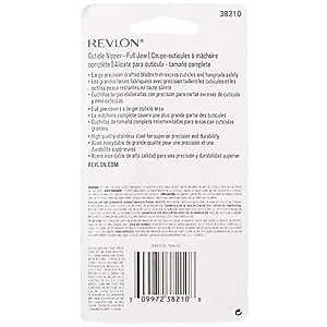 Cuticle Trimmer by Revlon, Full Jaw Cuticle Remover Tool, Nail Care, High Precision Blade, Easy Grip, Stainless Steel (Pack of 1)