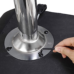 SUPER DEAL Set of 4 Bar Stools for Kitchen, Modern PU Leather Swivel Adjustable Counter Height Swivel Stool with Square Back (4, Black)