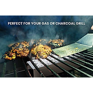 Stanbroil Premium Smoker Box for Gas & Charcoal Grill, Stainless Steel Wood Chip Box with Double V-shape Design