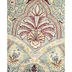 One of a Kind Hand Made Mogul Traditional Light Gray Area Rug Carpet Living Room Bedroom Dining Room 8 x 10