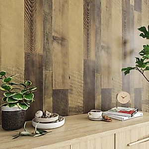 VEELIKE Wood Contact Paper Peel and Stick Countertops for Kitchen Butcher Block Countertop Contact Paper Waterproof Wood Wallpaper 15.7''x118'' Self Adhesive Wood Grain Vinyl Wrap for Wall Table Floor