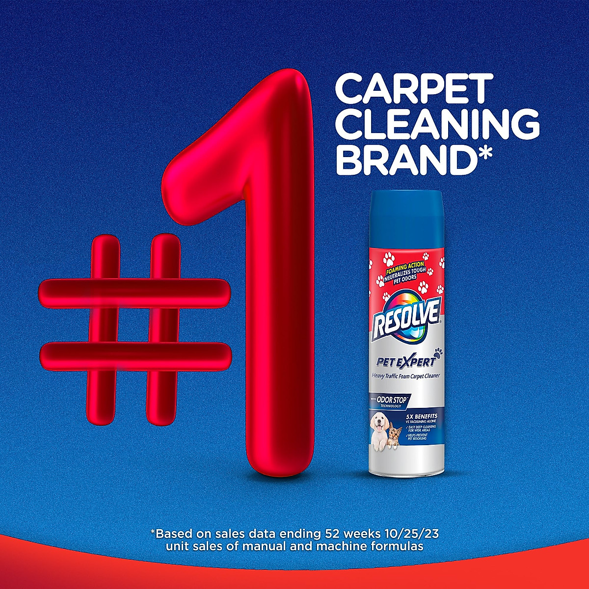 Resolve Pet High Traffic Carpet Foam, 22 oz, Cleans Freshens Softens & Removes Stains