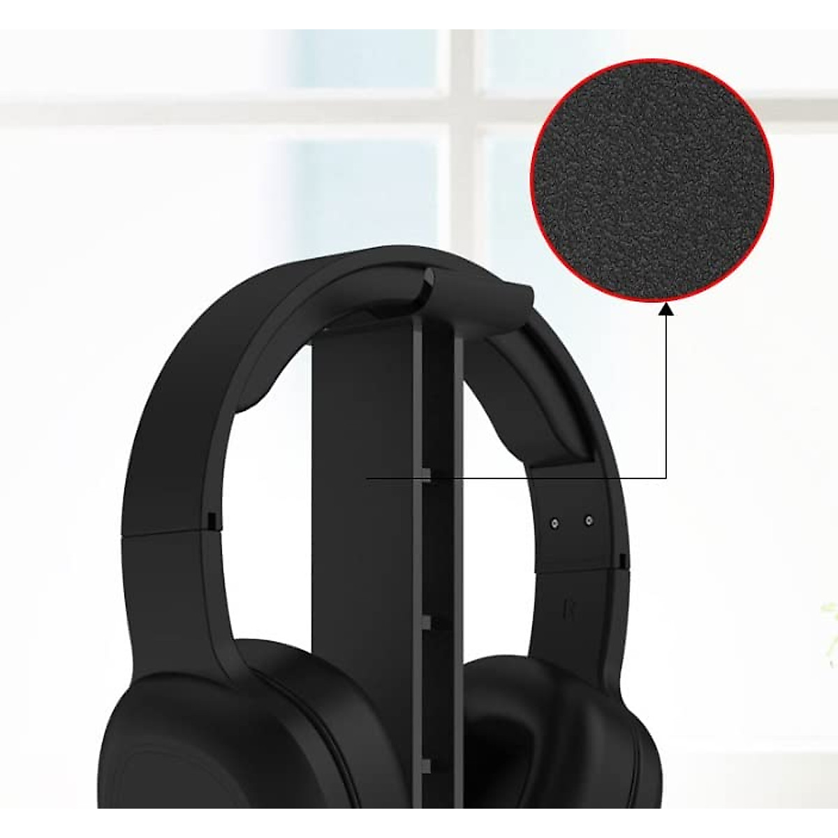 Headset Stand ABS/Aluminum Alloy Headphone Stand Headphones Holder Stand Stable Bracket Silicone Pad for Wired Wireless Headsets Headphone Stand (Color : A-White)