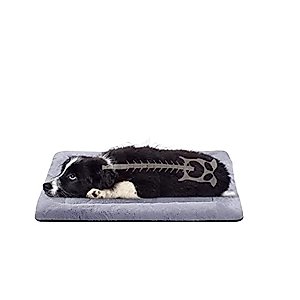 PETCIOSO Super Soft Dog Cat Crate Bed Blanket-Fluffy Pet Bed All Season-Machine Wash & Dryer Friendly-Anti-Slip Pet Beds（NOT for Chewer (36in,Grey)