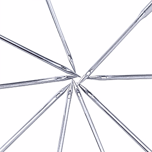 BronaGrand 50 Pieces Sewing Needles Home Sewing Machine Needles, Size 9, 11, 14, 16, 18, with 5 Needle Bottles, 10 Pieces Per Size