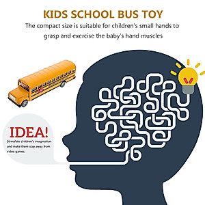 Operitacx 1pc School Bus Toy Car Kids Car Toy Kids School Bus Toy School Bus Model Toy Kids Bus Toy Car Toy for Kids Pull Back Bus Pull Back Toy School Bus Alloy Toy Alloy Car for Kids