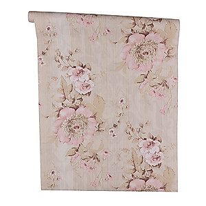 HDsticker Self Adhesive Vinyl Pink Peony Floral Shelf and Drawer Liner Contact Paper for Cabinets Dresser Drawer Walls Furniture Table Decal Removable 17.7X117 Inches