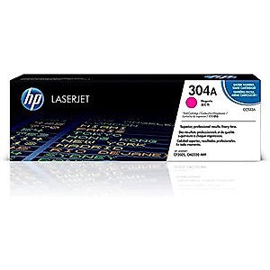 Original HP 304A Magenta Toner Cartridge | Works with HP Color LaserJet CM2320 MFP, HP Color LaserJet CP2025 Series | CC533A