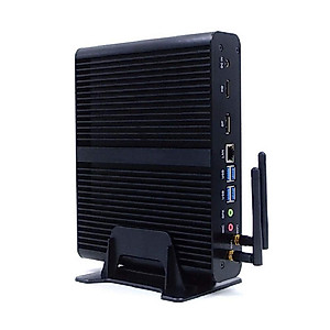 PARTAKER Fanless Mini PC, Desktop Computer, Core I7 1165G7 11th Gen 4 Cores CPU, 16G RAM 512G SSD, Windows 11 Pro or Linux Ubuntu, 4K Display, HDMI, DP, Aluminum Alloy Case