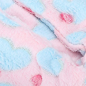 GLOGLOW Pet Hanging Hammock, Machine Washable Small Animal Hammock for Mice Hamsters Guinea Pigs Hedgehogs Squirrels for Running Relaxing Playing(L, Love Powder)