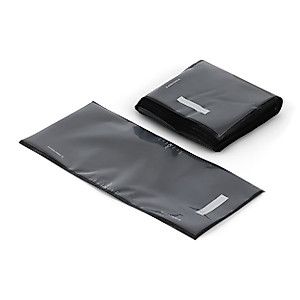 Stash Proof Vacuum Seal Bags 11" x 24" (50 Count) 5 Mil (Black and Clear) - BPA Free Commerical Grade Food Saver for Storage, Sous Vide, and Meal Prep Sealer Bag