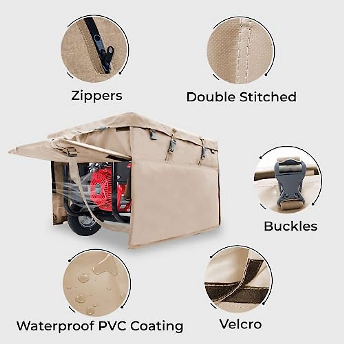 Rain Shelter Enclosure for Portable Generator Tent Running Cover to Run in Rain Storm Snow Sun Heavy Duty Generator Shed for 3500w-12000w Generators