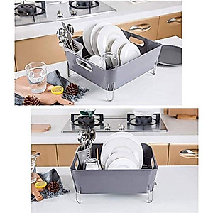 SDGH Kitchen Stainless Steel Dish Rack - Drain Rack Storage Tray Household Dish Rack