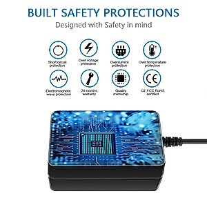 SHNITPWR 9V 2A Power Supply Adapter DC 9 Volt 2 Amp Power Cord 100~240V AC to DC 9volt 2000mA 1.5A 1A 800mA 500mA 300mA Universal Power Converter with 5.5mmx2.5mm 5.5mmx2.1mm Tip for Arduino UNO