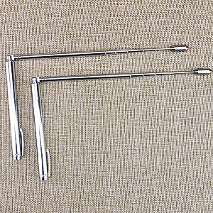 Dowsing Rod Silver, 2 Pcs Retractable Divining Rods Water Divining, Energy Healing, Paranormal - Detect Gold, Water, Ghost Hunting etc (Silver)