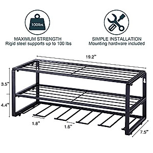 Power Tools Organizer, Electric Drill Storage Rack, Power Tool Rack for Garage, holds 5 Drills, Drill Holder Compact Steel Design for Workshop, Shed, Garage Tool Utility Racks (Upgraded,19 Inches Large)