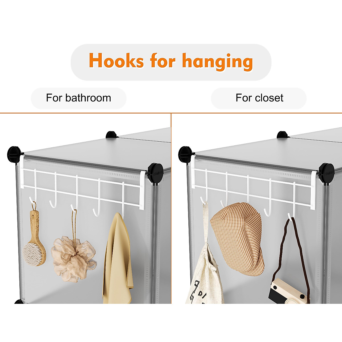 HOMIDEC Closet Organizer, 12-Cube Closet Organizers and Storage, Portable Closet Shelves, Clothing Storage (Grey)