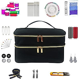 Colaxi Sewing Accessories Storage Box Multifunction Supplies Portable Pouches Tools Durable Wear Resistant Gift for Buttons Embroidery Clips Office