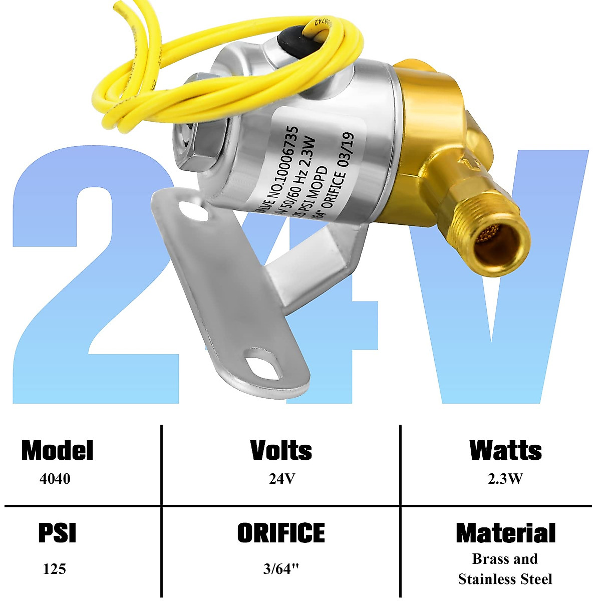 4040 Solenoid Valve for Aprilaire Humidifier - Funmit 24 Volt Brass Humidifier Water Solenoid Valve Fit for 400 400M 500 500M 600 600M 558 550A 550 568 560 560A 700 700M 768 760A 760