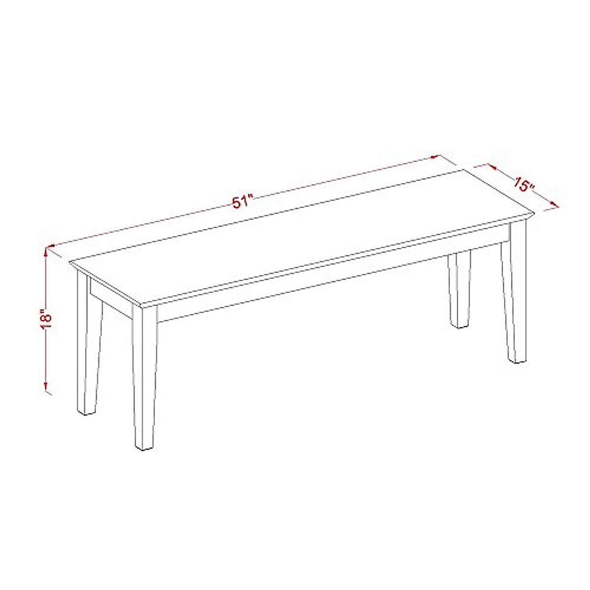 East West Furniture CANO6C-MAH-W Dining Table Set, 6-Piece