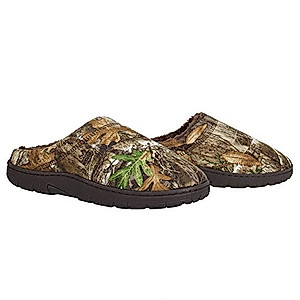 Realtree Men's Clog Slipper House Shoe with Memory Foam Indoor/Outdoor Sole, Camo, Medium