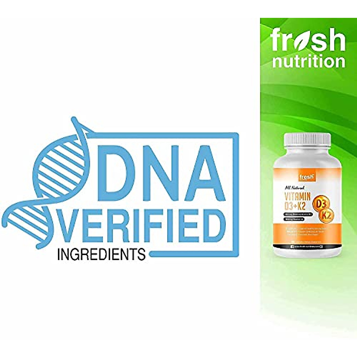 Vegan Vitamin D3 (5000iu/125mcg) + Vitamin K2 (100mcg as MK-7) for Optimal Absorption (90 Capsules 5000iu Each - 3 Month Supply) - Plant Based Vitamin D3 K2 Supplement - Non GMO, Gluten Free - Adults