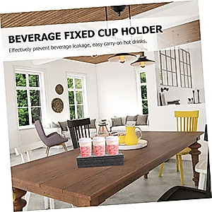 2pcs Milk Tea Drink Cup Holder Foam Drink Carrier Holder Trays car Stands Cup Drink Carrier to Go Disposable car Accessory Takeout Packing Supply Pearl Cotton Compost re-usable