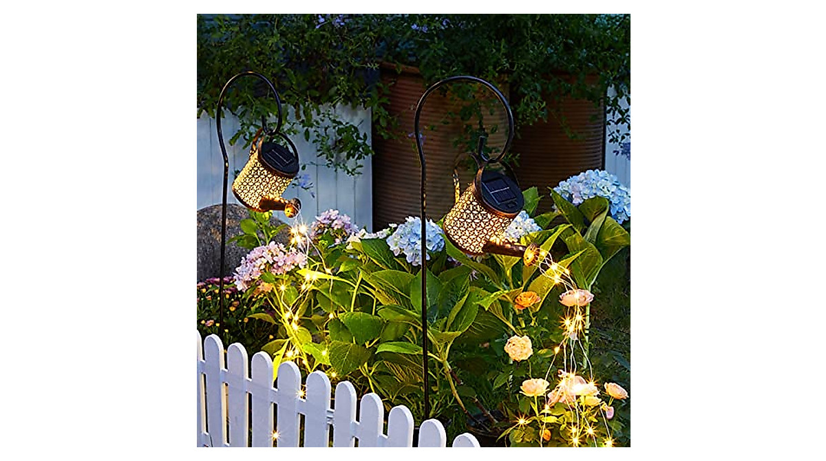Solar Watering Can Lights: Cascading Decor for Garden & Patio