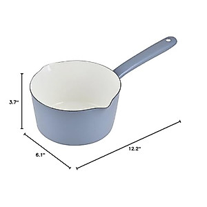 Pearl Metal Petit Cook Hollow Milk Pan, 5.9 inches (15 cm), Blue Gray HB-2084