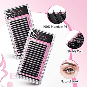 Beauty7 Mixed Volume Under Bottom Lower Individual False Eyelash Extension Tray Matte Synthetic Mink Curl J 0.15mm Thickness 5/6/7mm Length