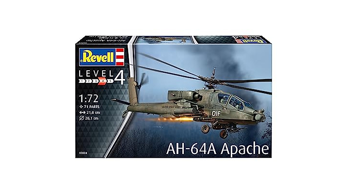 Revell 1:72 AH-64A Apache Model Kit - Build Your Own