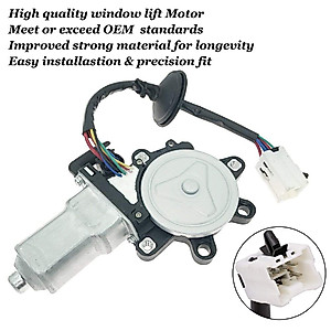Window Lift Motor Front Left Driver Side for 2003-2009 Nissan 350Z 2003-2007 Infiniti G35 2 Door Coupe Model Replace 80731-CD00A 80731CD00A