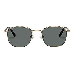 Le Specs Neptune Deux Sunglasses, Gold Khaki Mono Polarized, One Size