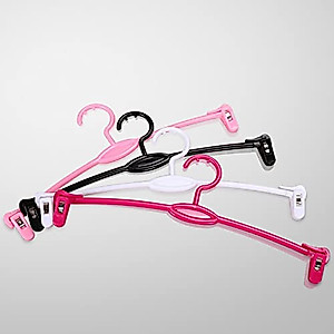 15pcs Home Practical for Shop Holder Simplicity Clothes Underwear Dresses Black Drying Coat with Clips Bra Pants Support Plastic Hangers Trousers Rack Skirt Panties Laundry